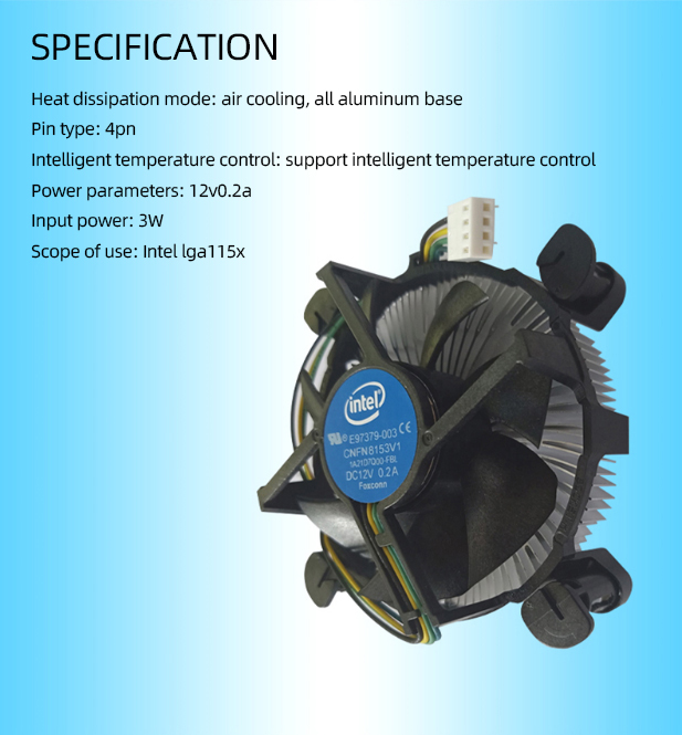 90mm Heatsink Cpu Coolers For Lga 1150/1151/1155/1156 Motherboards ...