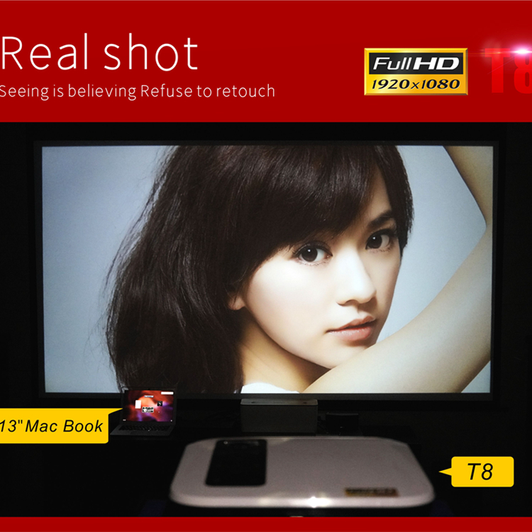 Asher New T8 Lcd Projector: 3000 Lumens, 1920*1080 Hd Resolution, Ultra ...