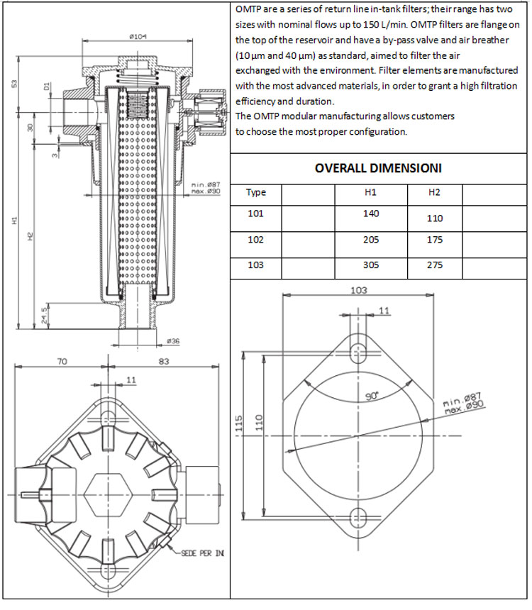Aluminum Shell Suction Strainers And Return Filters For Hydraulic ...