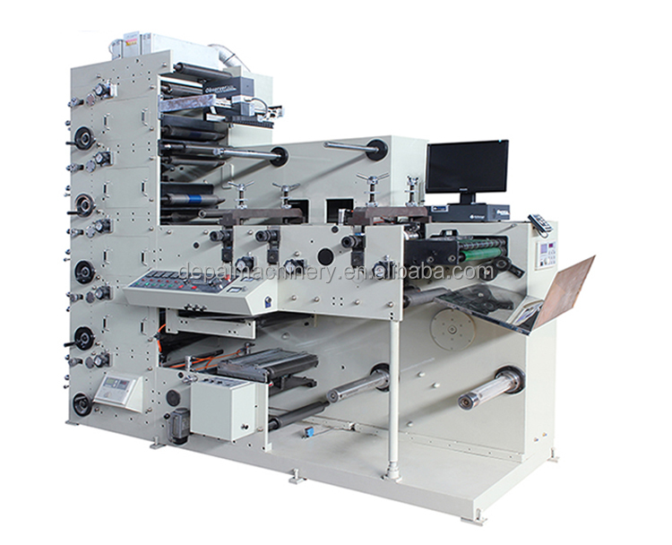 2 Color 320mm Flexo Sticker Paper Label Roll To Roll Printing, High ...