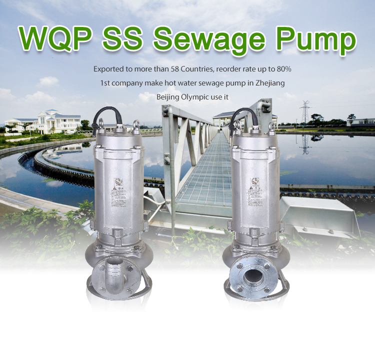 Wqp Submersible Stainless Steel 6 Inch High Temperature Sewage Pump ...