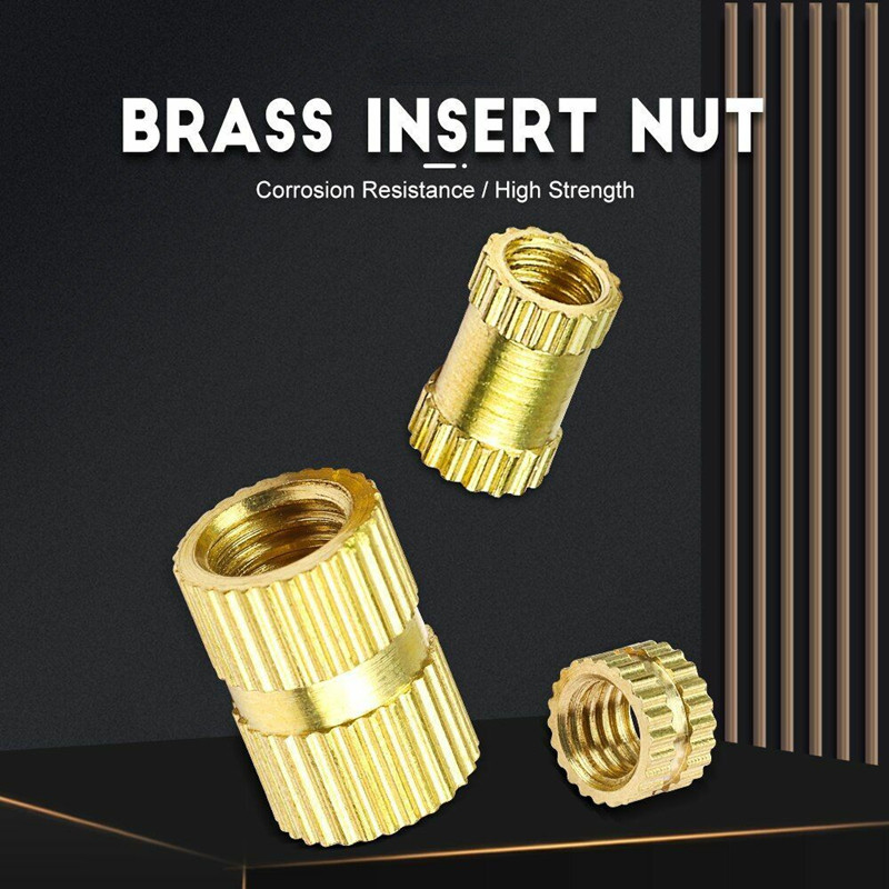 Brass Threaded Heat Set Inserts For Plastic 3d Printing: Knurled Nut ...