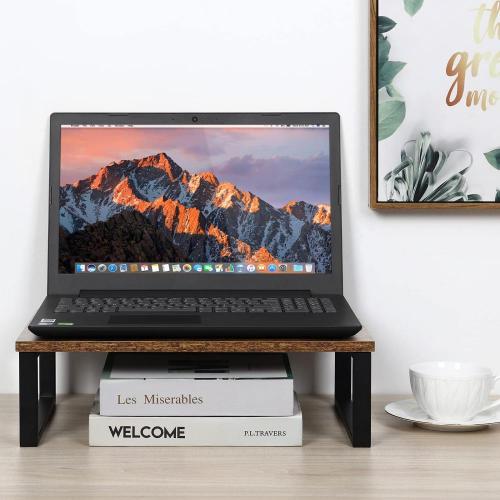 Rustic Tabletop Computer Monitor Holder Set, High Quality Rustic ...
