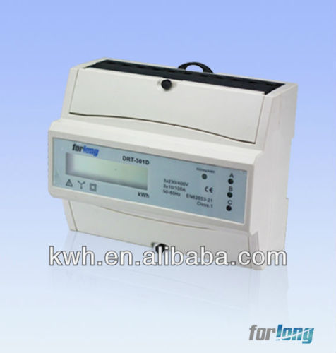 Rs485 Modbus Three Phase Din Rail Energy Meter With Gprs Modem, High ...