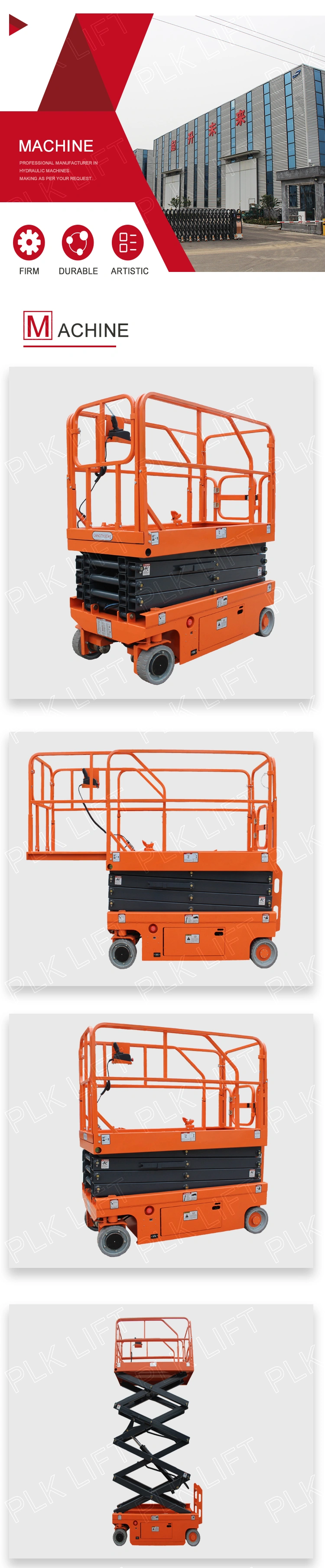 8m 300kg Motor Drive Self Propelled Scissor Lift Platform, High Quality ...