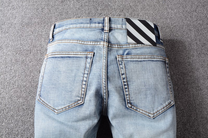 Men's Gradient Color Pencil Jeans, High Quality Men's Gradient Color ...