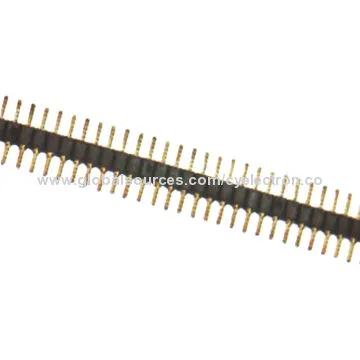 2.54mm Single Row And Straight Round Pin Header With 1000v Minimum ...