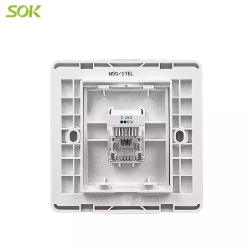 1 Gang Rj11 Tel Socket Outlet White, High Quality 1 Gang Rj11 Tel ...