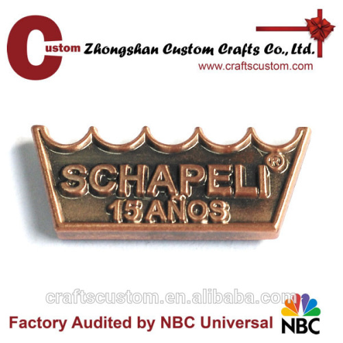 Promotional Metal Custom Crown Lapel Pins, High Quality Promotional ...