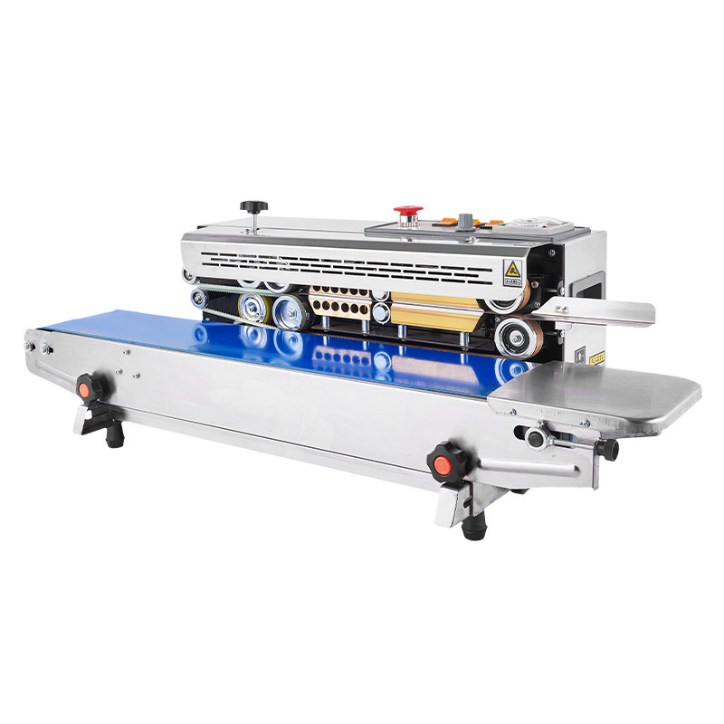 Continuous Band Sealer Machine For Horizontal Plastic Film Bags Heat ...
