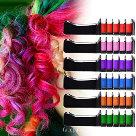 6 Colors Temporary Hair Color Chalk Set, High Quality 6 Colors ...