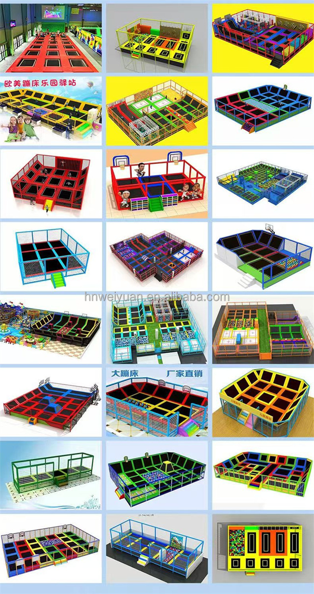 12ft Indoor/outdoor Mini Trampoline Park With Basketball Hoop ...