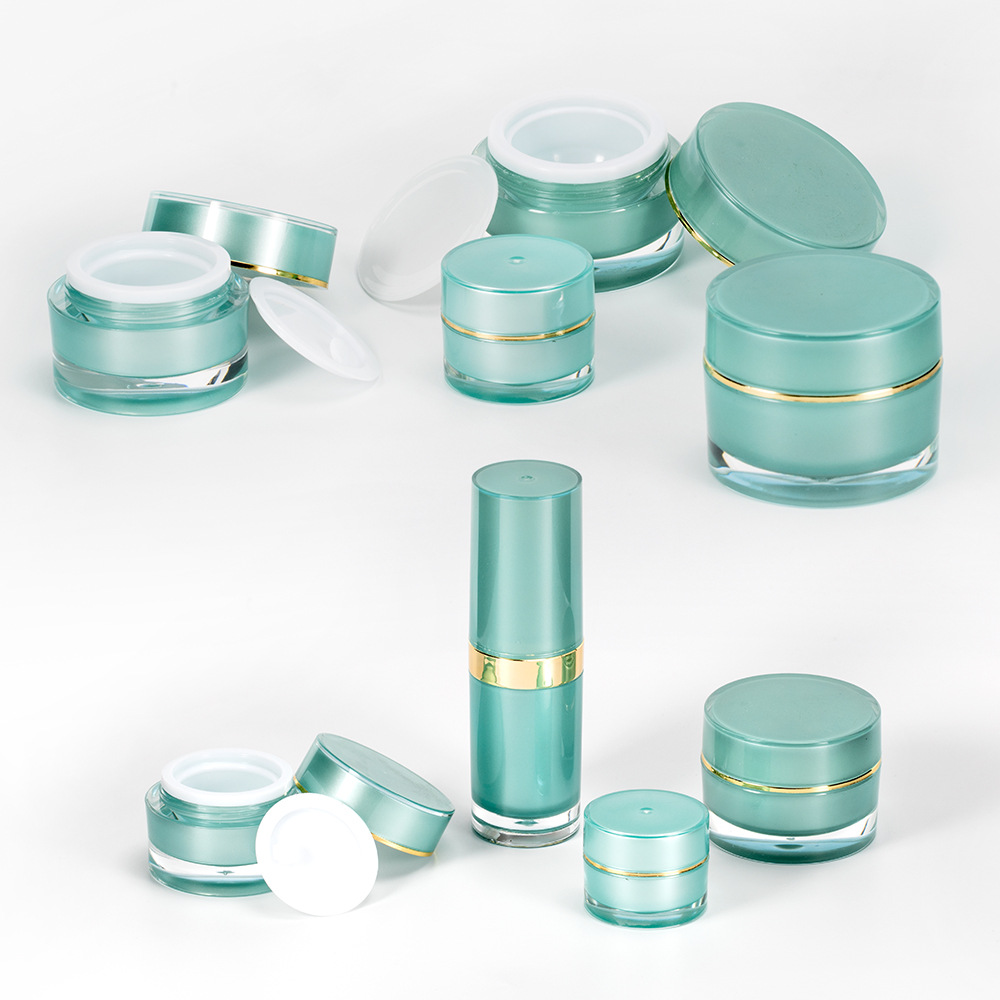 빈 20ml 고급 녹색 금 빈 화장품 병 5g 10g 15g 20g 30g 실린더 프리미엄 화장품 항아리 세트, Bossgoo.com의 고품질 빈 20ml 고급 녹색 금 빈 ...