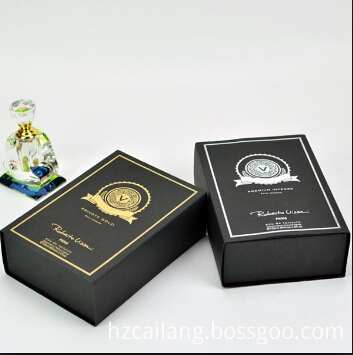 Black Luxury Paper Perfume Packaging Box Dengan Magnet, kualitas tinggi ...