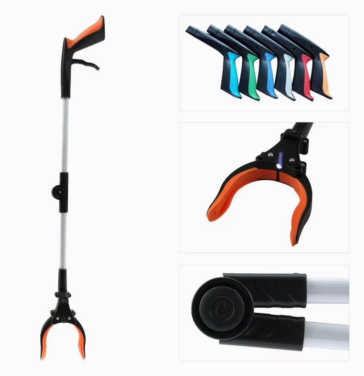 32 Inch Extendable Rotating Litter Picker With Led Light: Reach And ...