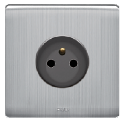 1 Gang 2 Pin Earthing French Socket, High Quality 1 Gang 2 Pin Earthing ...