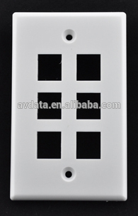 6 Port Keystone Wall Plate, High Quality 6 Port Keystone Wall Plate on ...