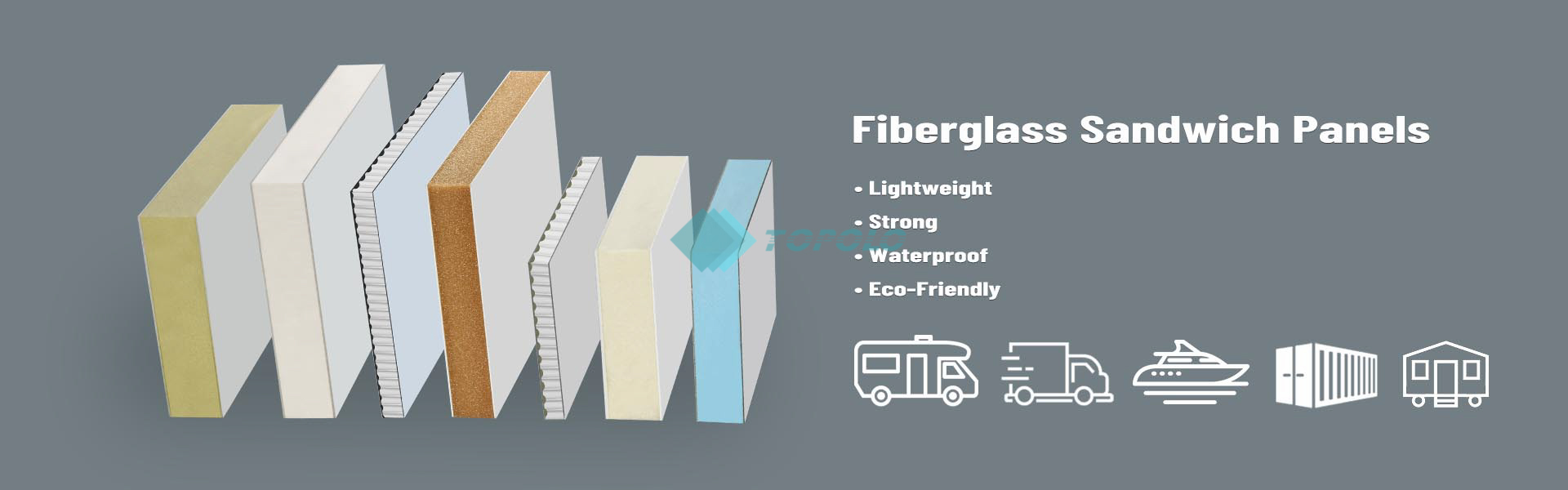 Fiber Reinforced Plastic Sandwich Panels With Grp Foam Core, High ...