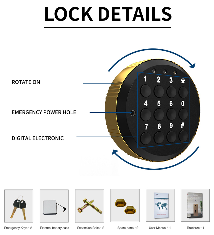 Cash Safe Double Alarm Mini Hotel Electronic Safes, High Quality Cash ...