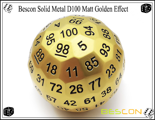 Bescon Solid Metal 100 Sided Dice, Game Dice D100, Giant Polyhedral ...