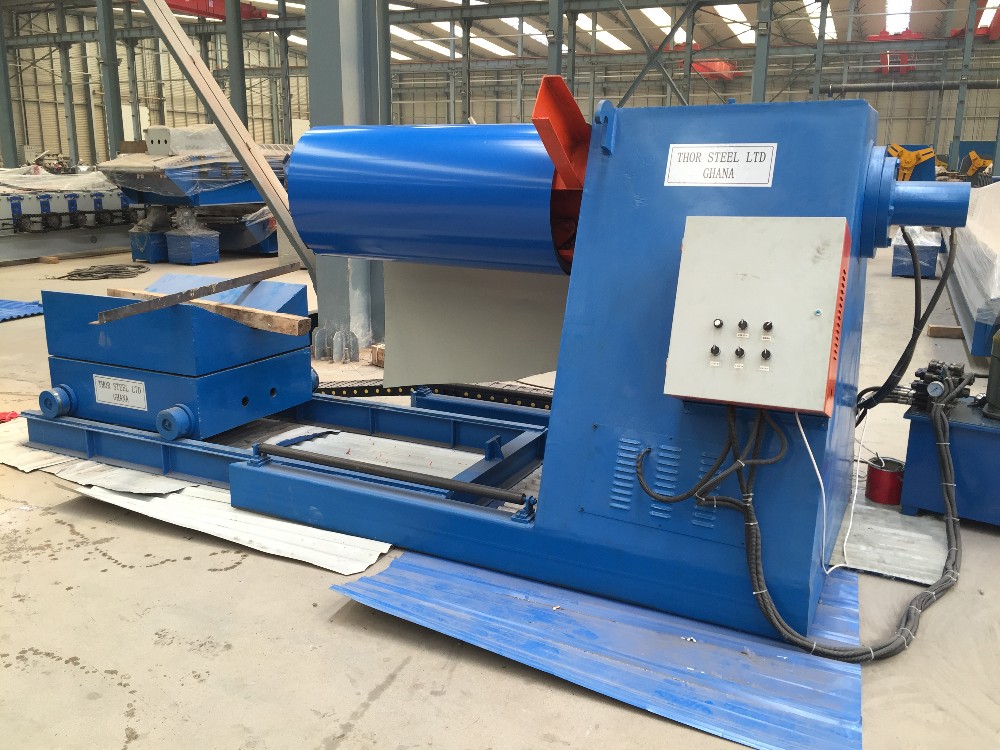 7 Tons Hydraulic Decoiler With Feeding Car, High Quality 7 Tons ...