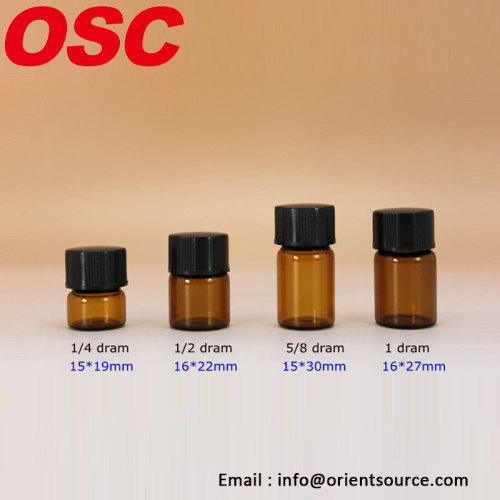 1/4 Dram 1 Dram Glass Vials,3 Ml Glass Vial With Orifice Reducer ...