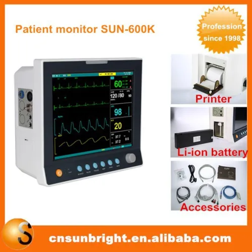 12.1 Inch Multiparameter Heart Rate Monitors Patient Portable Patient ...