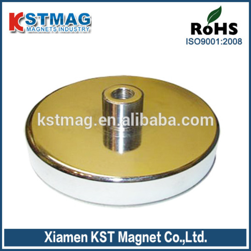 Shallow Pot Magnets With Threaded Hole, High Quality Shallow Pot ...