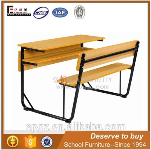 Modern Junior Student Wooden Double Writing Table And Chair Set, High ...