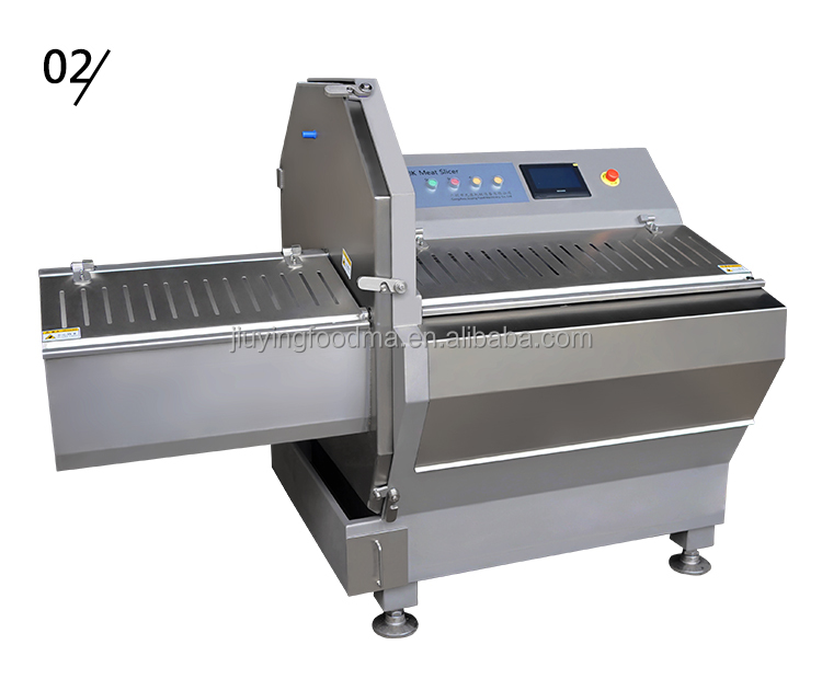 Jy-36k Butchery Frozen Meat Cutting Machine พร้อมสายพานลำเลียงและฟังก ...