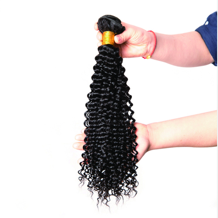 100% Brazilian Human Hair Natural Color Kinky Curl Human Locks, High ...