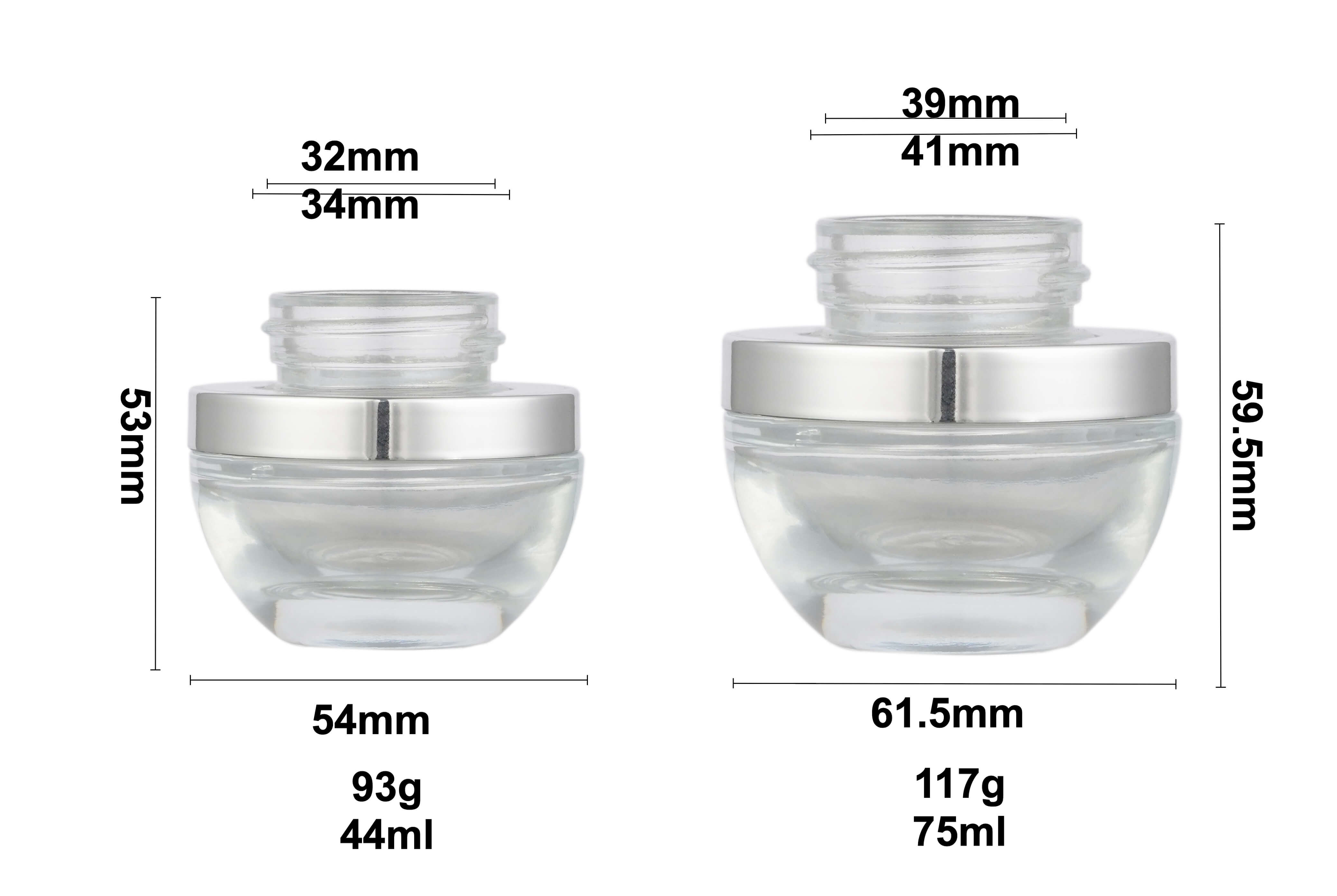 Thick Base Glass Cosmetic Jar, High Quality Thick Base Glass Cosmetic ...