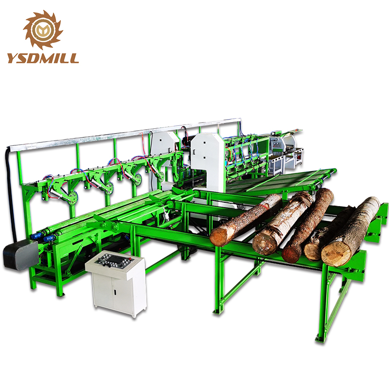 Automatic Vertical Twin Bandsaw Sawmill Line Wood Sawing Machine, High ...