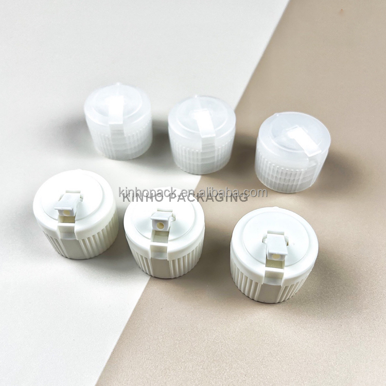 Plastic Ribbed Spouted Turret Dispensing Flip Top Cap For Shampoo ...