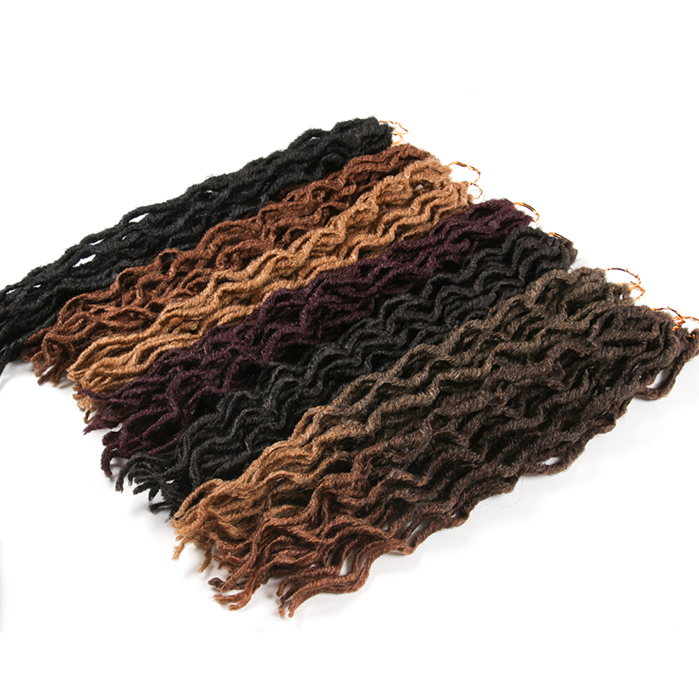 Alileader 18'' High Temperature Fiber Crochet Braid Hair Nu Locs Hair ...
