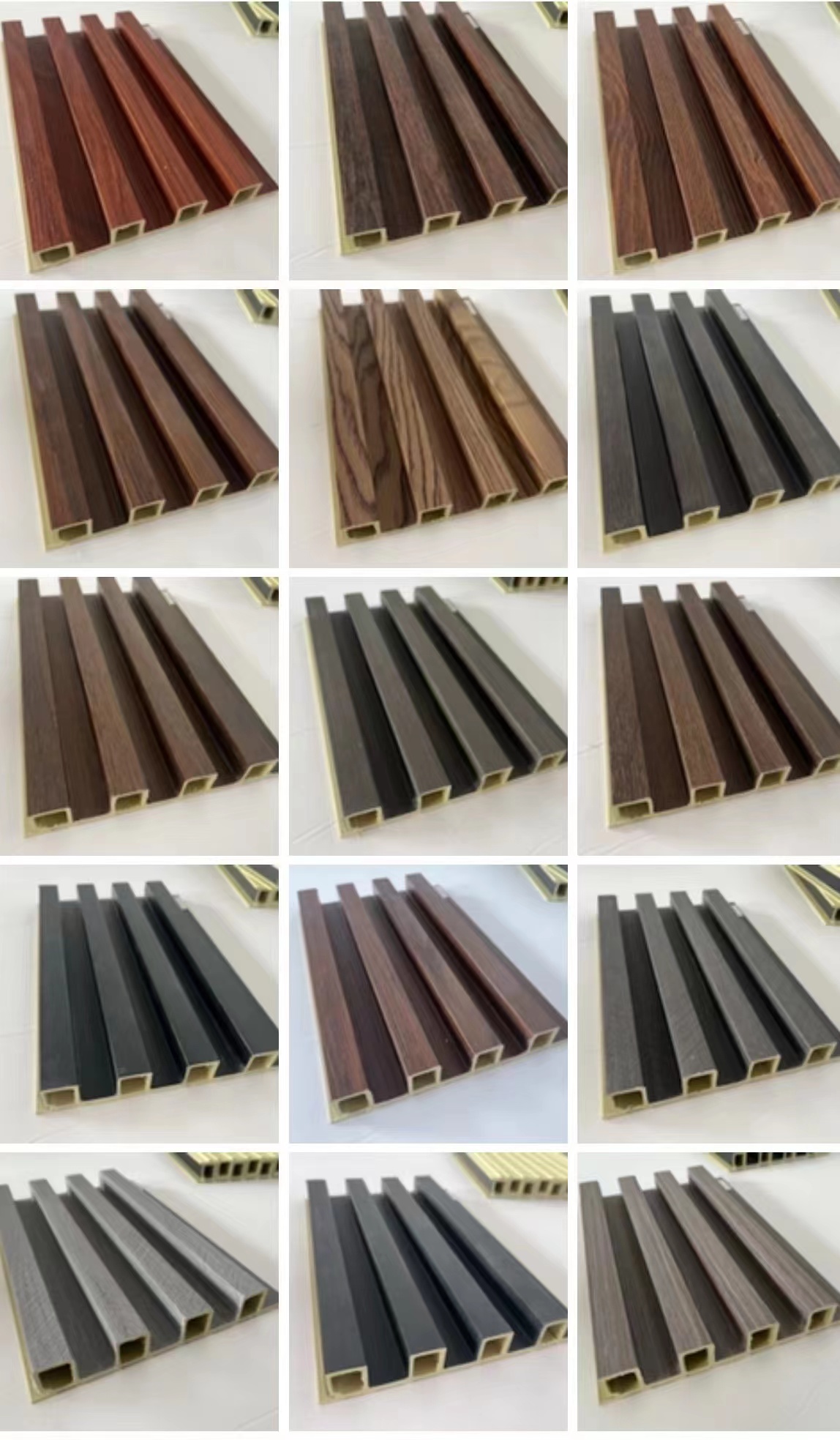 Eco-friendly Fluted Wall Panels: Sample Free Wpc Wood Grain Interior ...