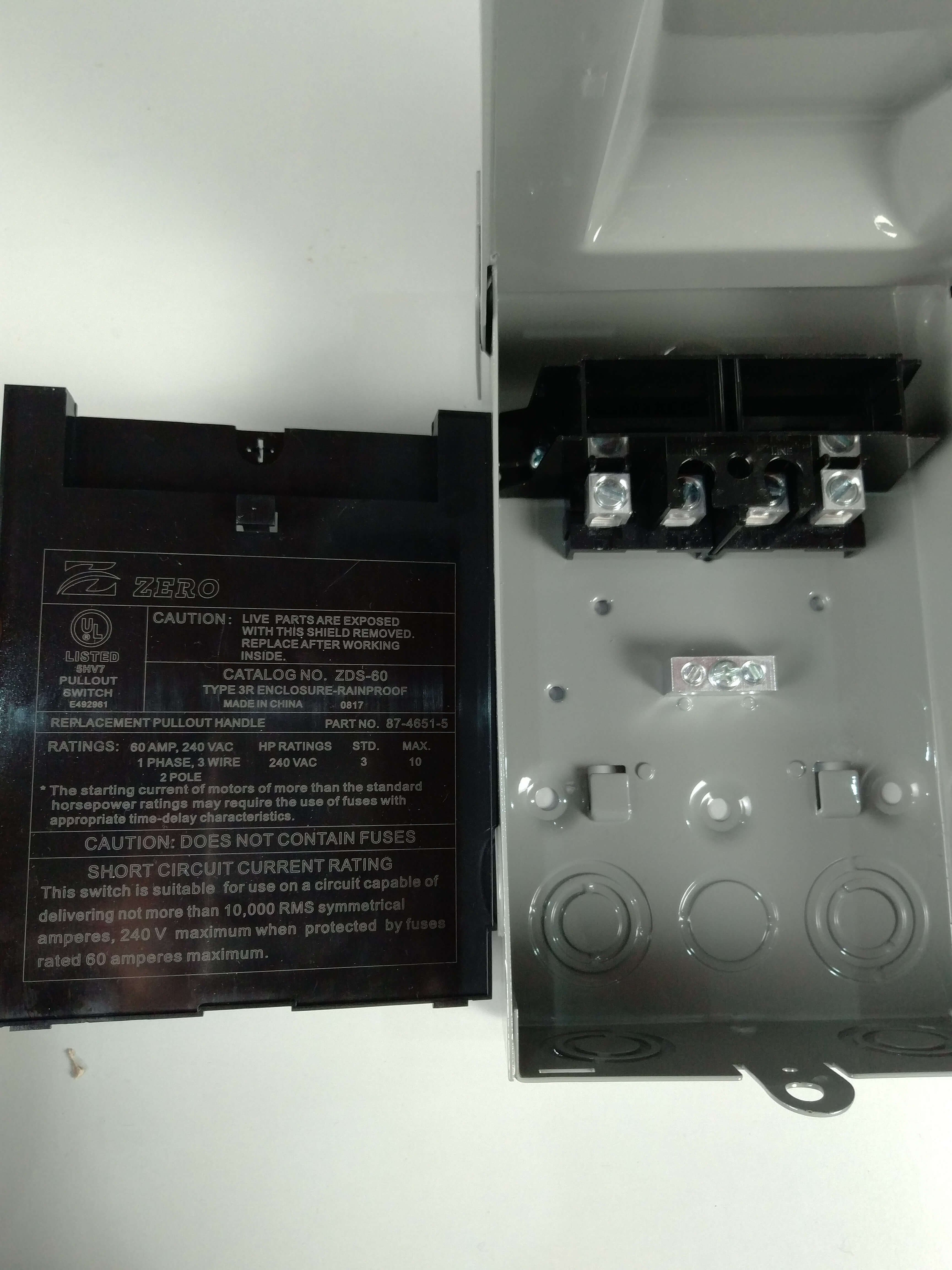 60a Pull Out Switch Box Non-fused Disconnect Box, High Quality 60a Pull ...