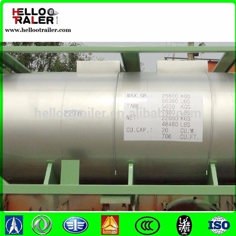 20 Ft Fuel Transport Tanker Container Iso Storage Tank, High Quality 20 Ft Fuel Transport Tanker ...
