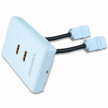Hdmi Wall Plate Adapter With Rohs Certified, Dual Port Cable, High ...