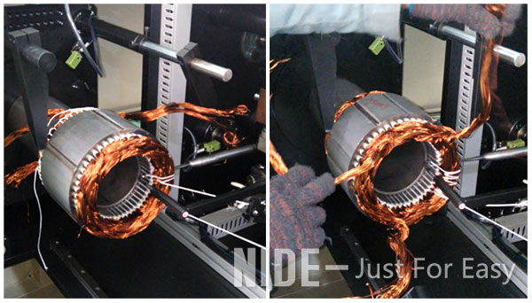Horizontal Water Pump Motor Stator Coil Lacing Machine For Large ...
