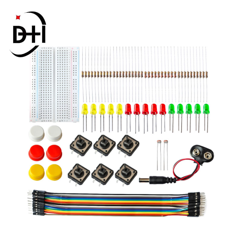 Uno R3 Mini Starter Kit: Breadboard, Led, Jumper Wires, Button For ...