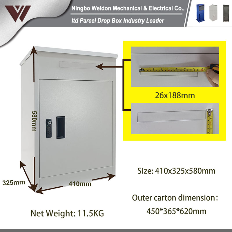 Modern Secure Large Lockable Steel Metal Delivery Box With Digital Lock ...