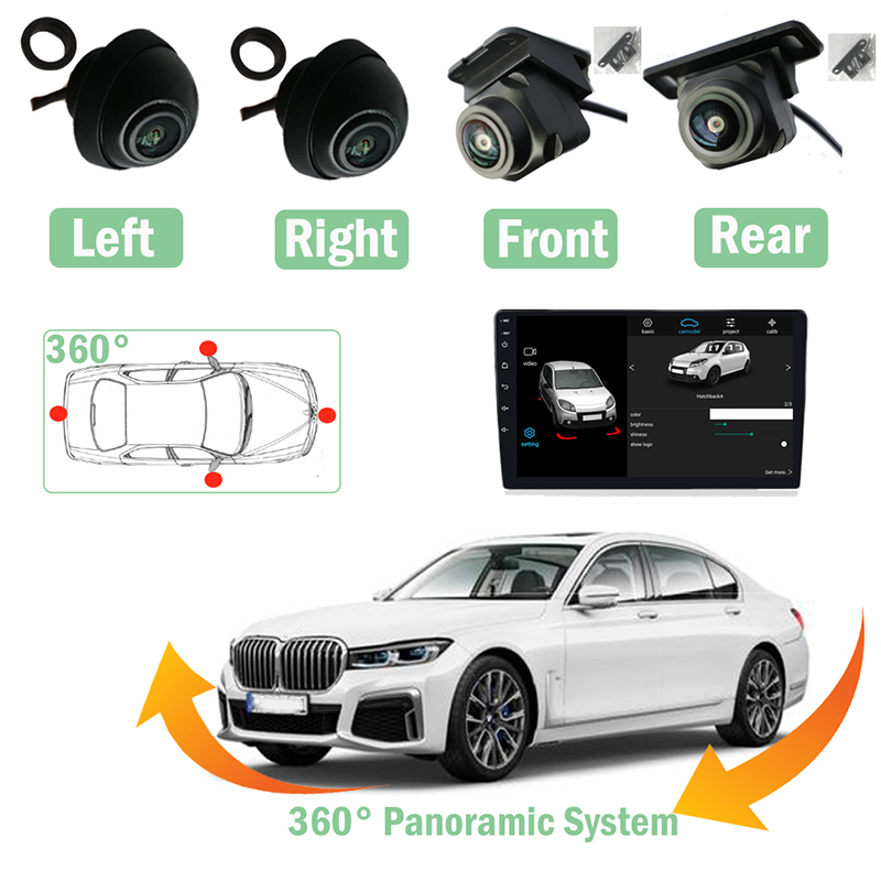 360 Degree Car Camera Kit With Panoramic View And Android Navigation ...