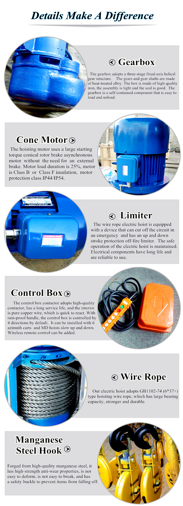 Cd 단일 속도 와이어 로프 전기 호이스트, Bossgoo.com의 고품질 Cd 단일 속도 와이어 로프 전기 호이스트