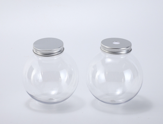 Spherical Clear Pet Plastic Beverage Packing Bottles - 100ml To 150ml ...