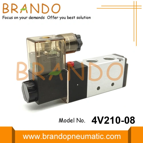 4V210-08 5/2 Way Pneumatic Solenoid Valve 24VDC 220VAC China ...