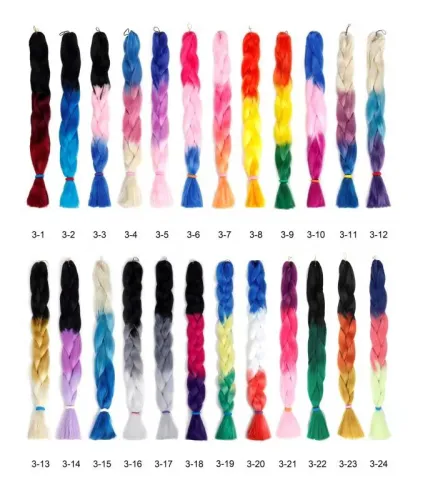 120 Colors In Stock Expression Braid Hair Synthetic Yaki Braiding Hair ...