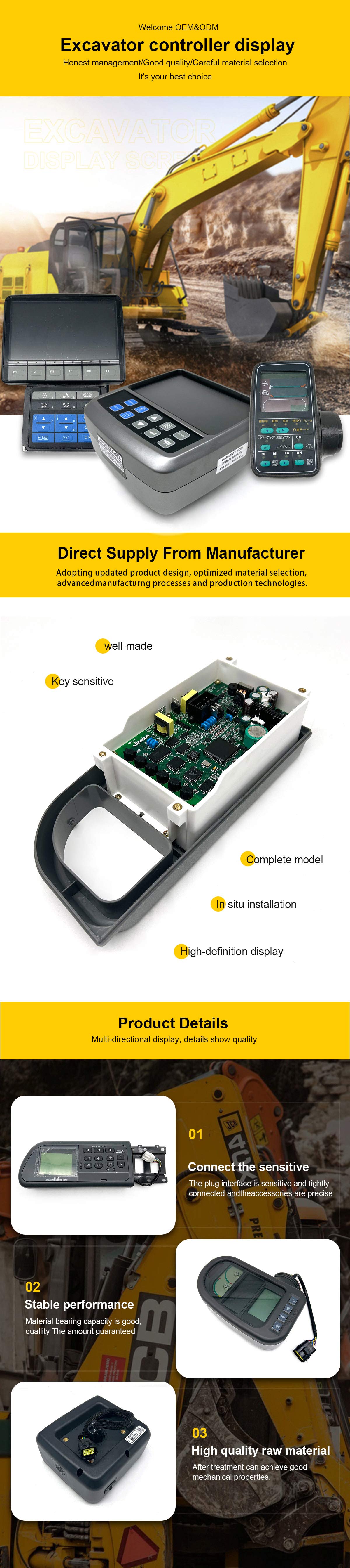 Volvo Ec Excavator Cabin Monitor Screen Display Panels, High Quality ...