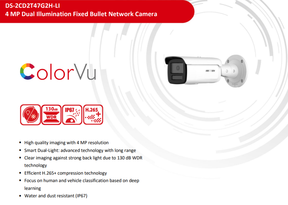 4mp/6mp/8mp Smart Hybrid Light Colorvu Fixed Bullet Network Camera ...