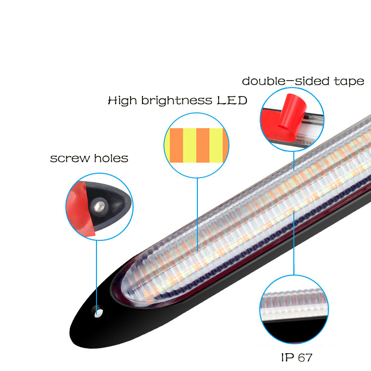 Universal 12v Rgb Drl Led Daytime Running Light Flowing Turn Signal ...